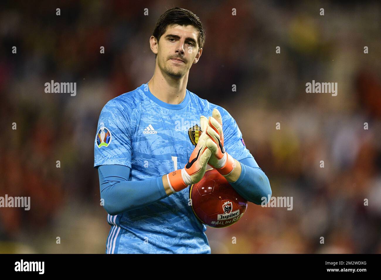 Belgium's goalkeeper Thibaut Courtois pictured after a soccer game ...