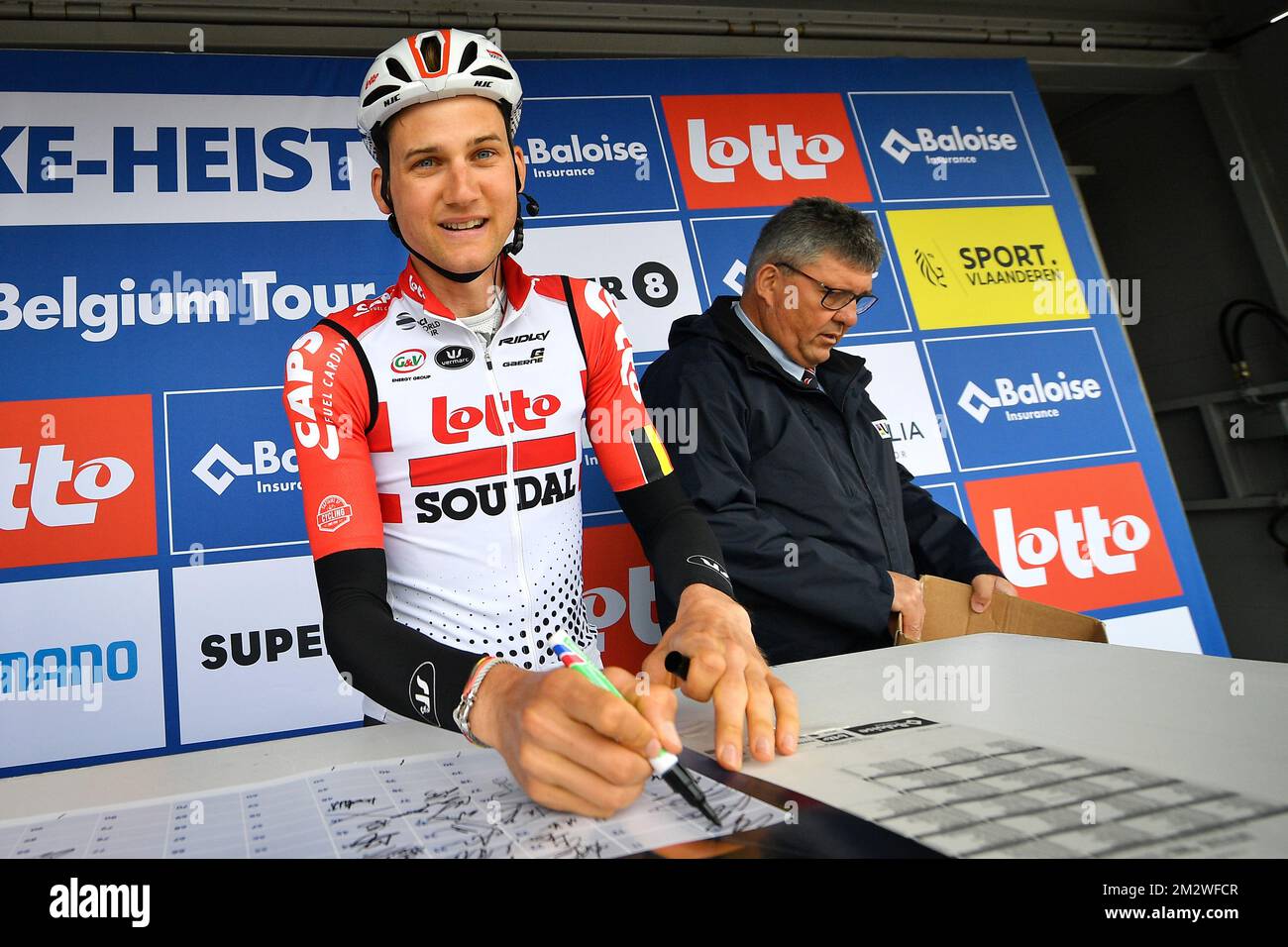 Belgian Tim Wellens of Lotto Soudal pictured at the start of the second ...