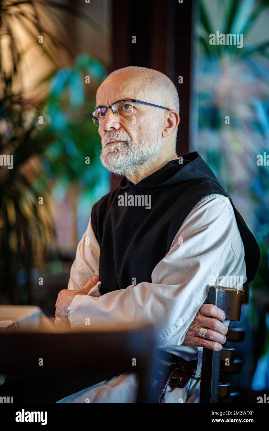 Father Abbot Manu Van Hecke pictured during a press conference of ...