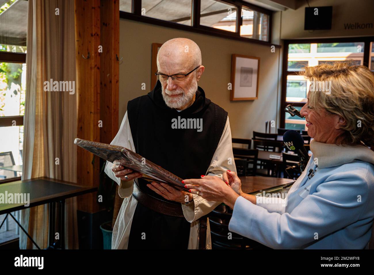 Father Abbot Manu Van Hecke pictured during a press conference of ...