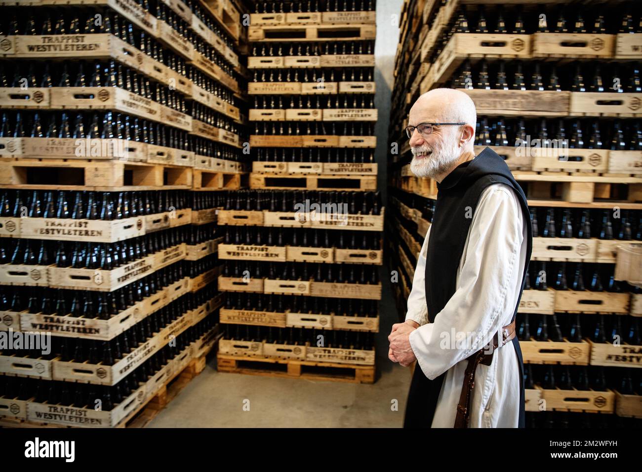 Father Abbot Manu Van Hecke pictured during a visit to the Sint ...