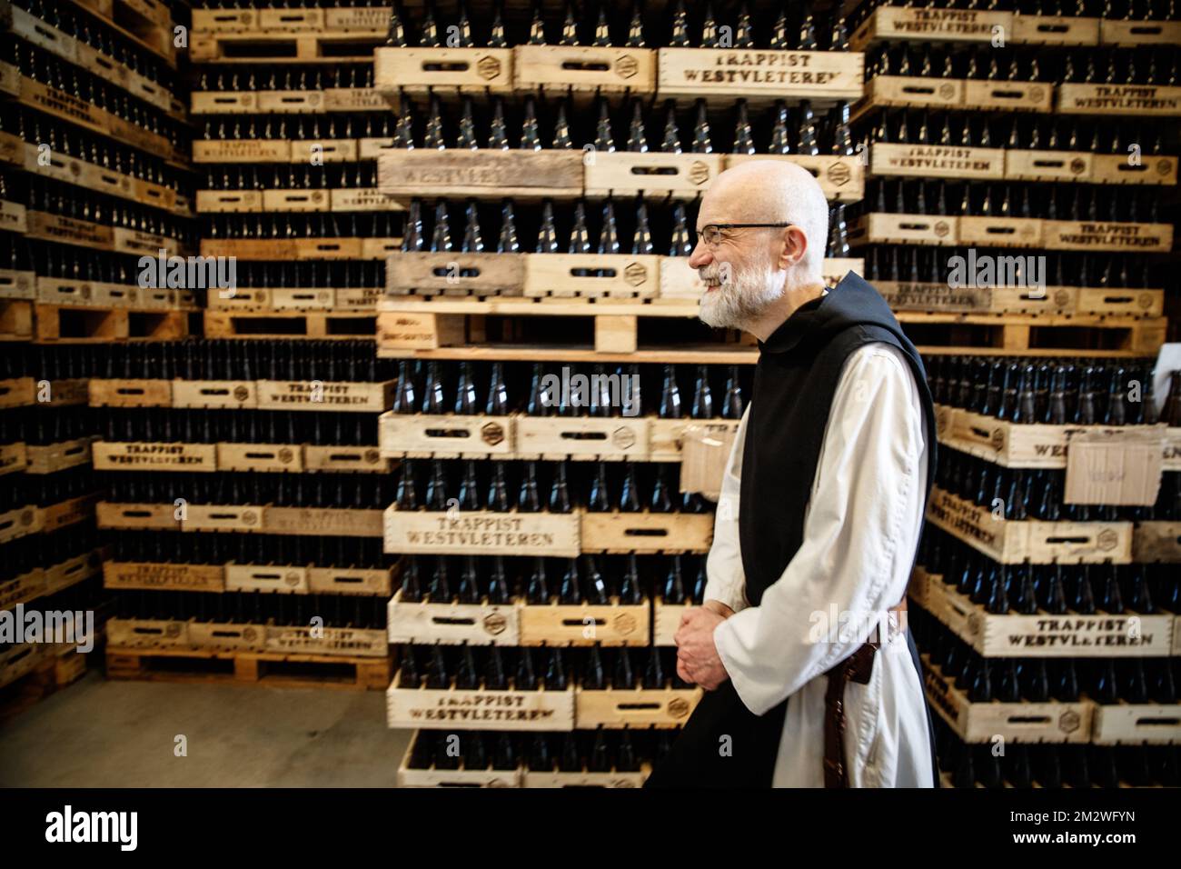 Father Abbot Manu Van Hecke pictured during a visit to the Sint ...