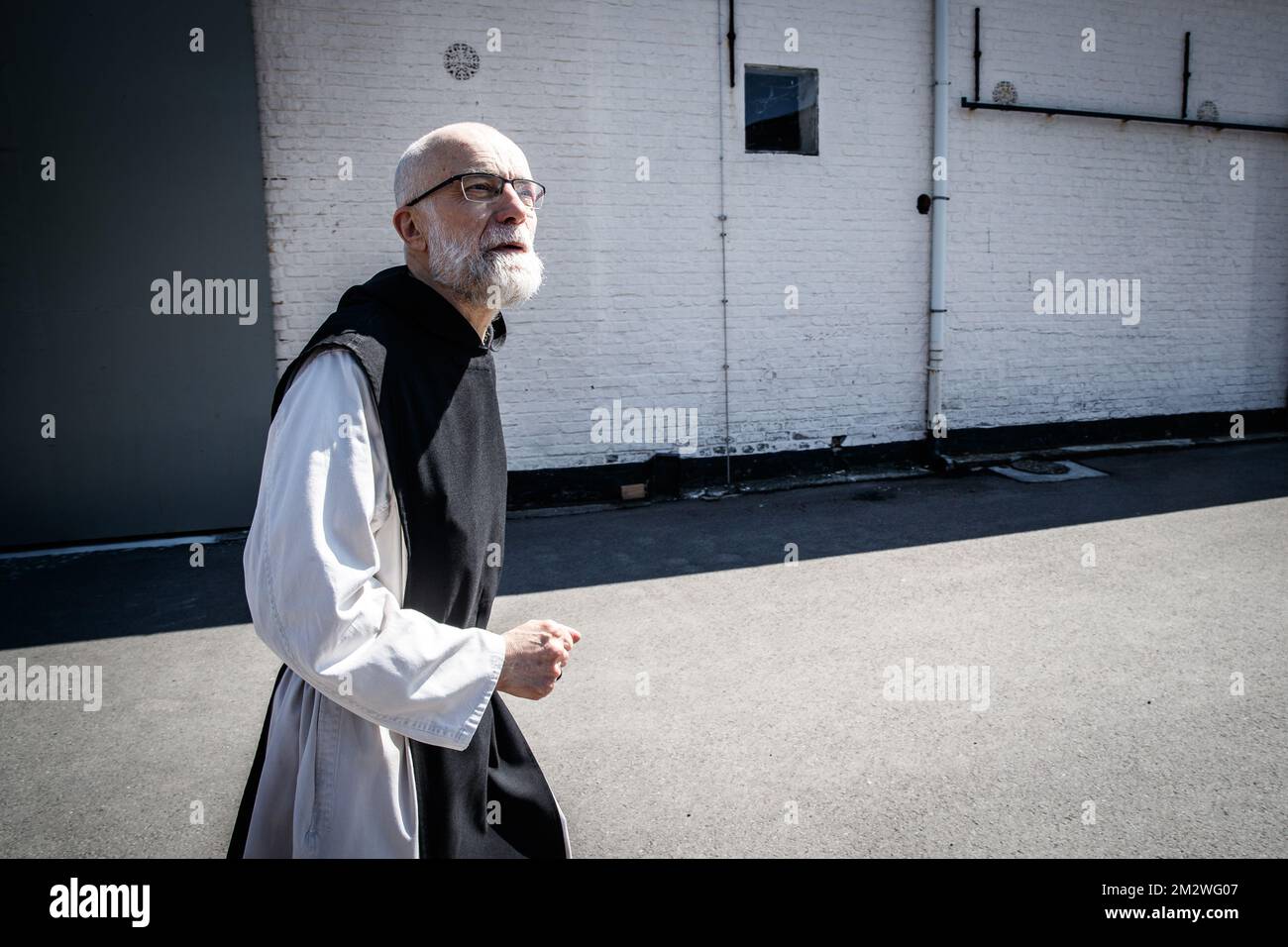 Father Abbot Manu Van Hecke pictured during a visit to the Sint ...