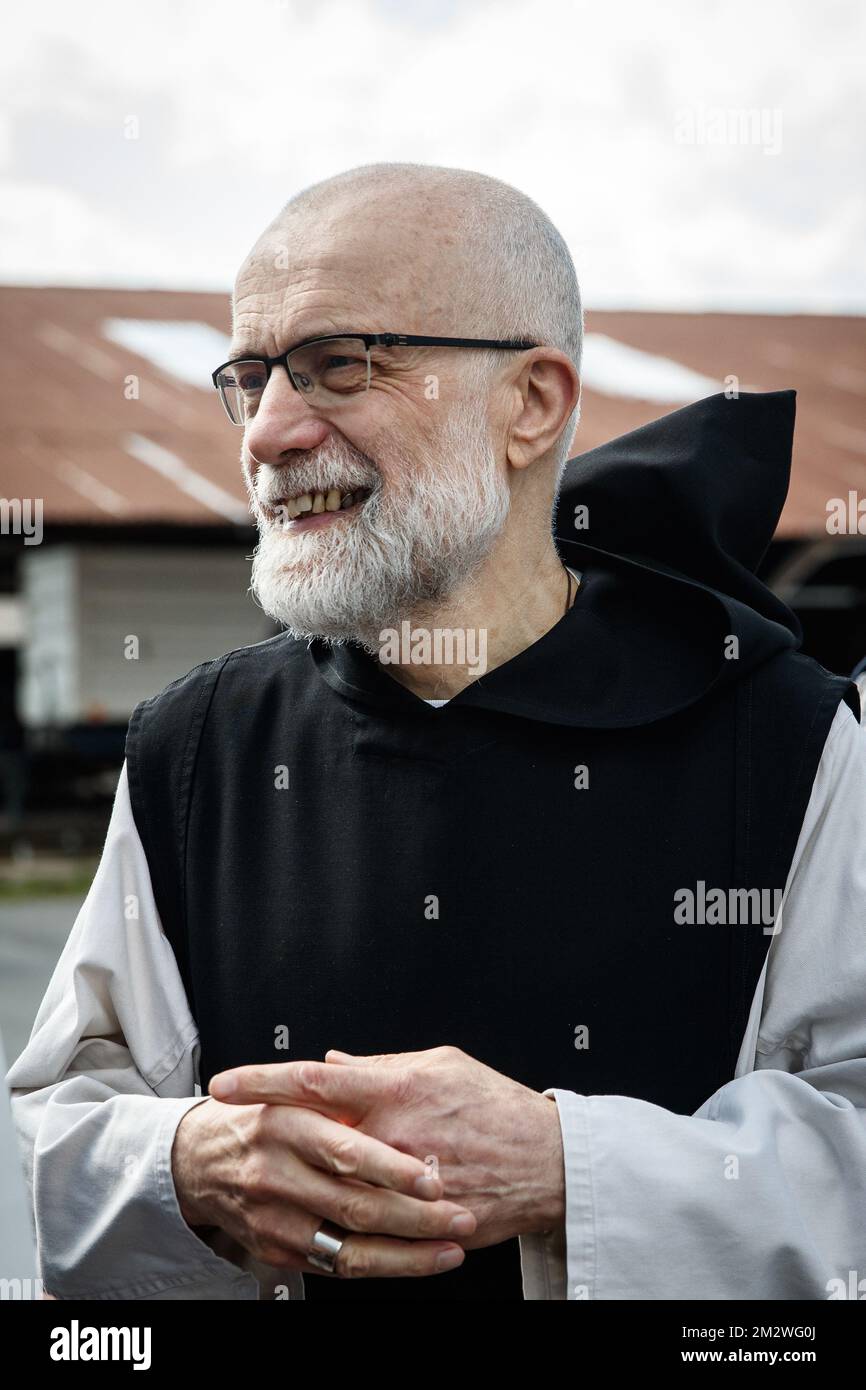 Father Abbot Manu Van Hecke pictured during a visit to the Sint ...