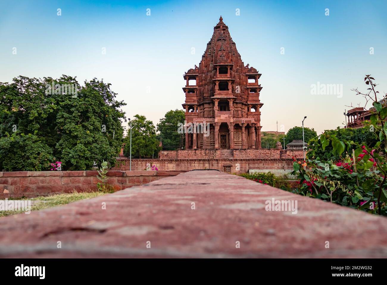 ancient hindu temple architecture with bright sky from unique angle at ...