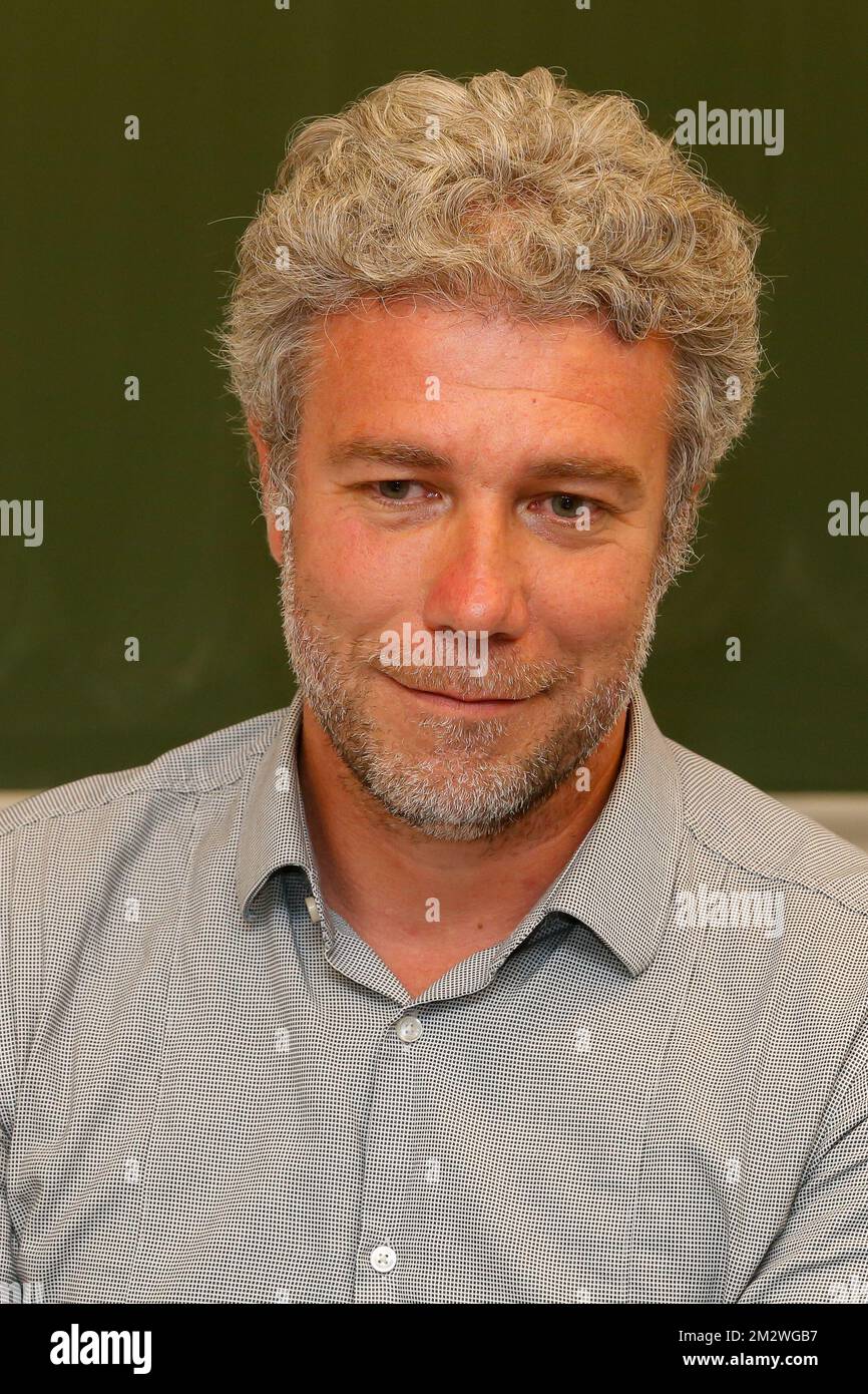 Ecolo's Alain Maron pictured during a vote of Ecolo party to decide if ...