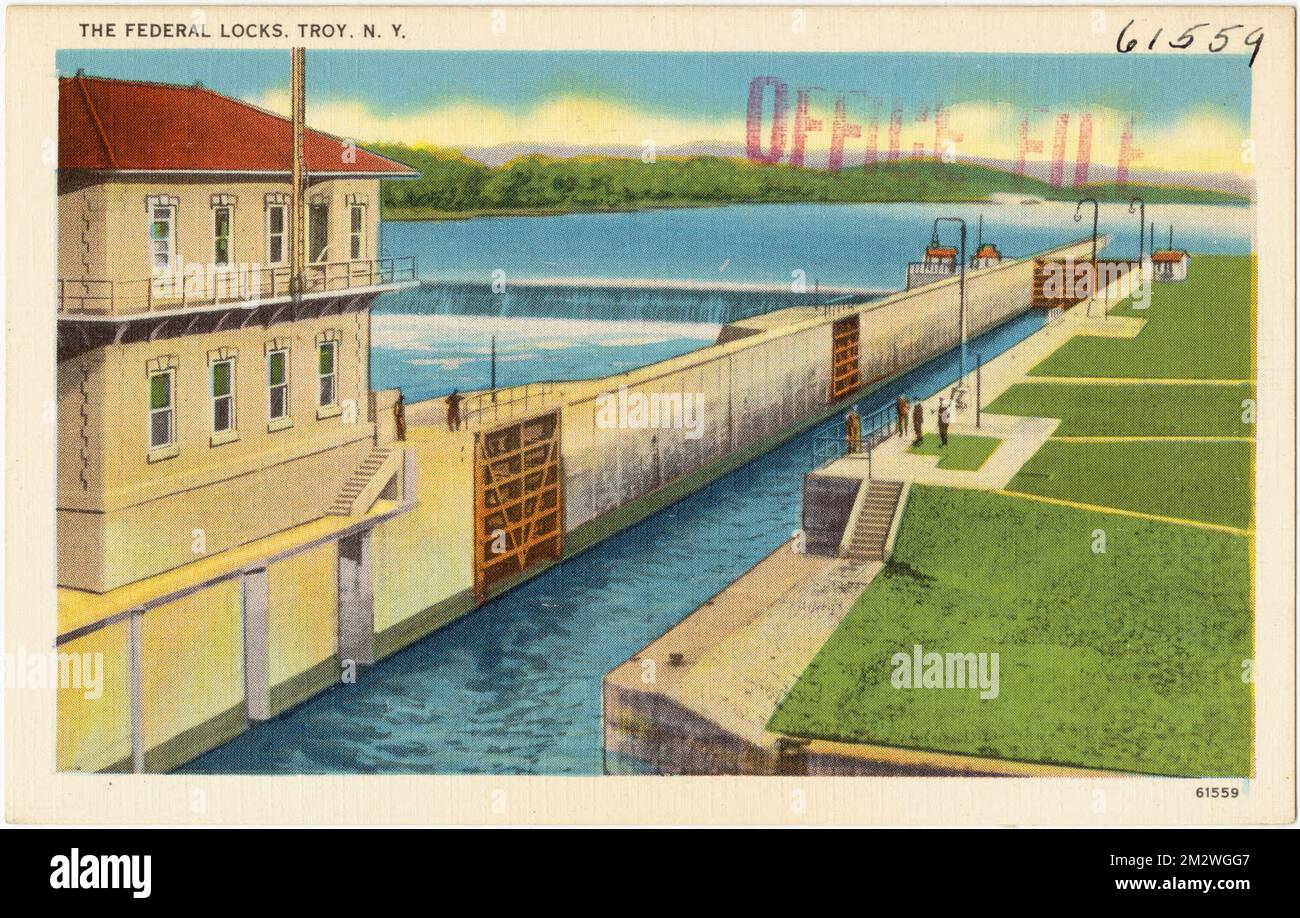 The federal locks, Troy, N. Y. , Government facilities, Tichnor ...