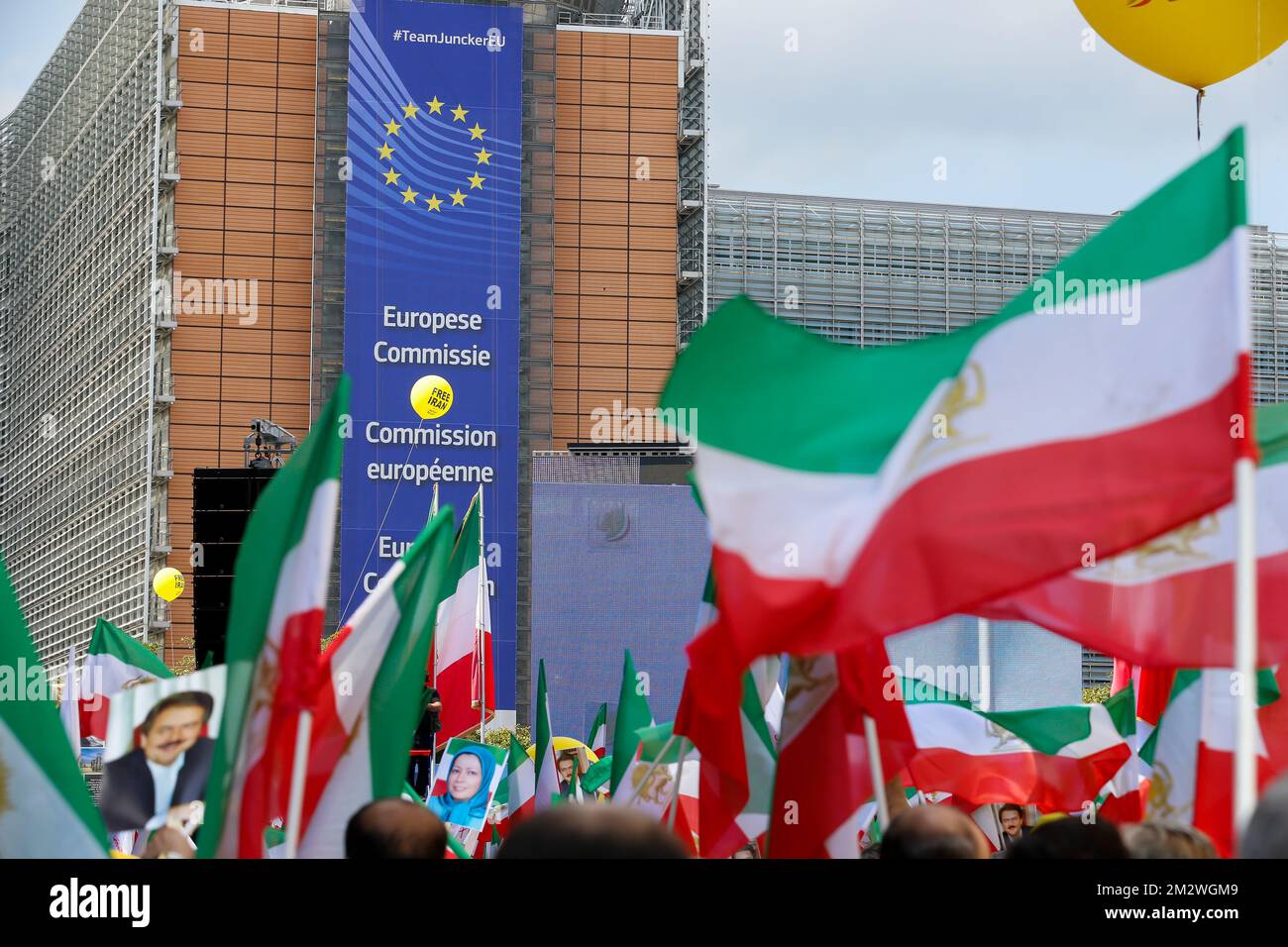 Illustration picture shows a protest march organised for a free Iran ...