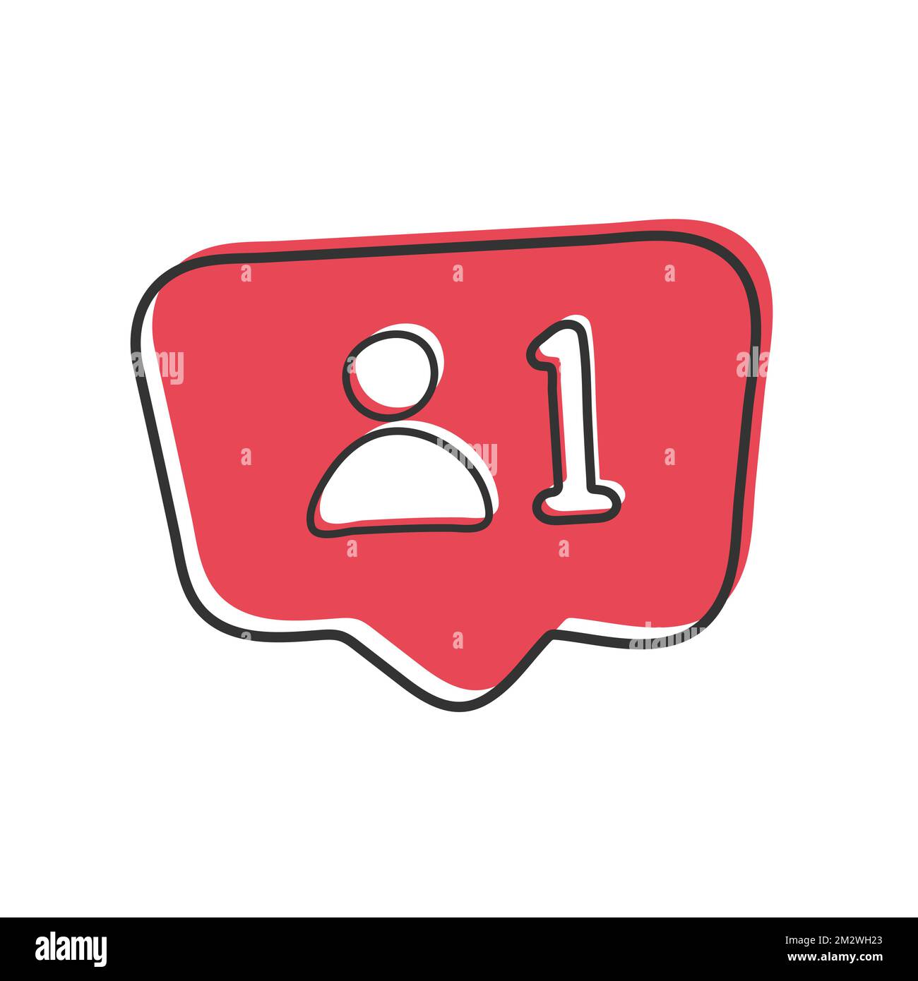 Vector image of follower notification icon. eps 10 Stock Vector Image ...