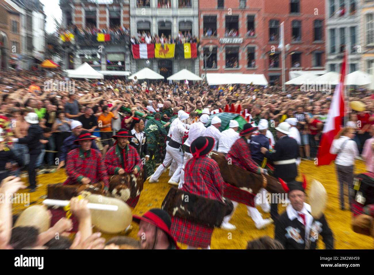 Illustration picture shows the Ducasse - Doudou folkloric festival in ...