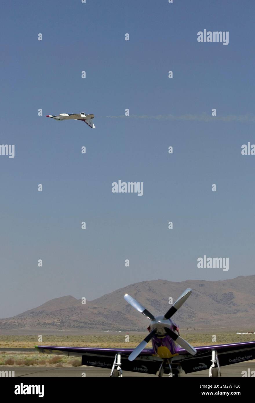 USAF Thunderbird's display team at the 2008 45th Reno Air Races at ...
