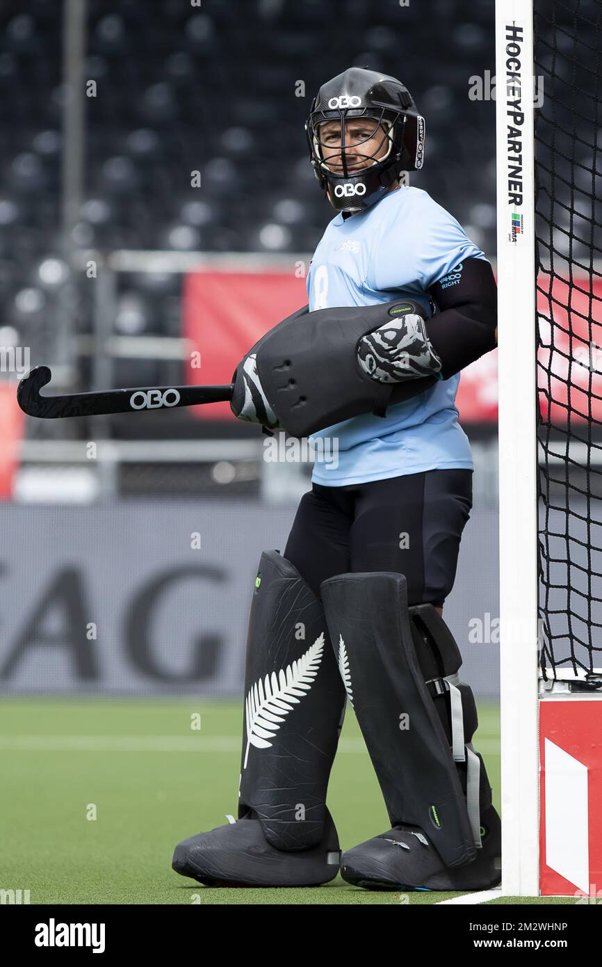 New Zealand's goalkeeper Sally Rutherford pictured during a field ...