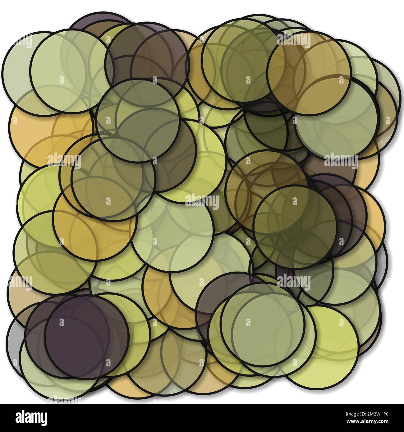 Circle shadows generative art background art illustration Stock Vector ...