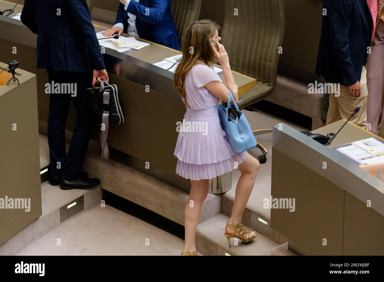 Open Vld's Els Ampe pictured during pictured during the oath taking ...