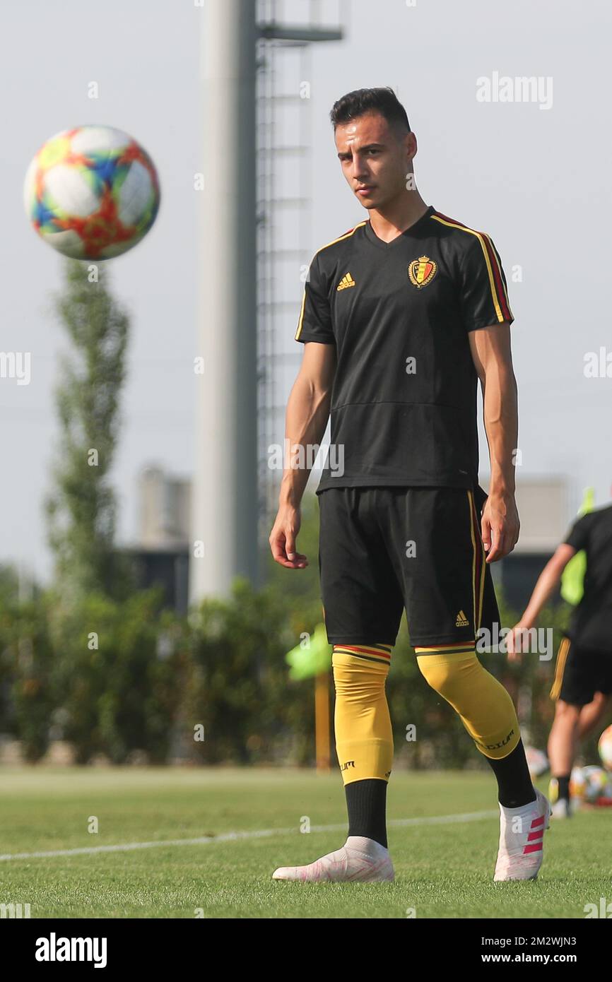 Belgium's Dion Cools pictured during a training session of the U21 ...
