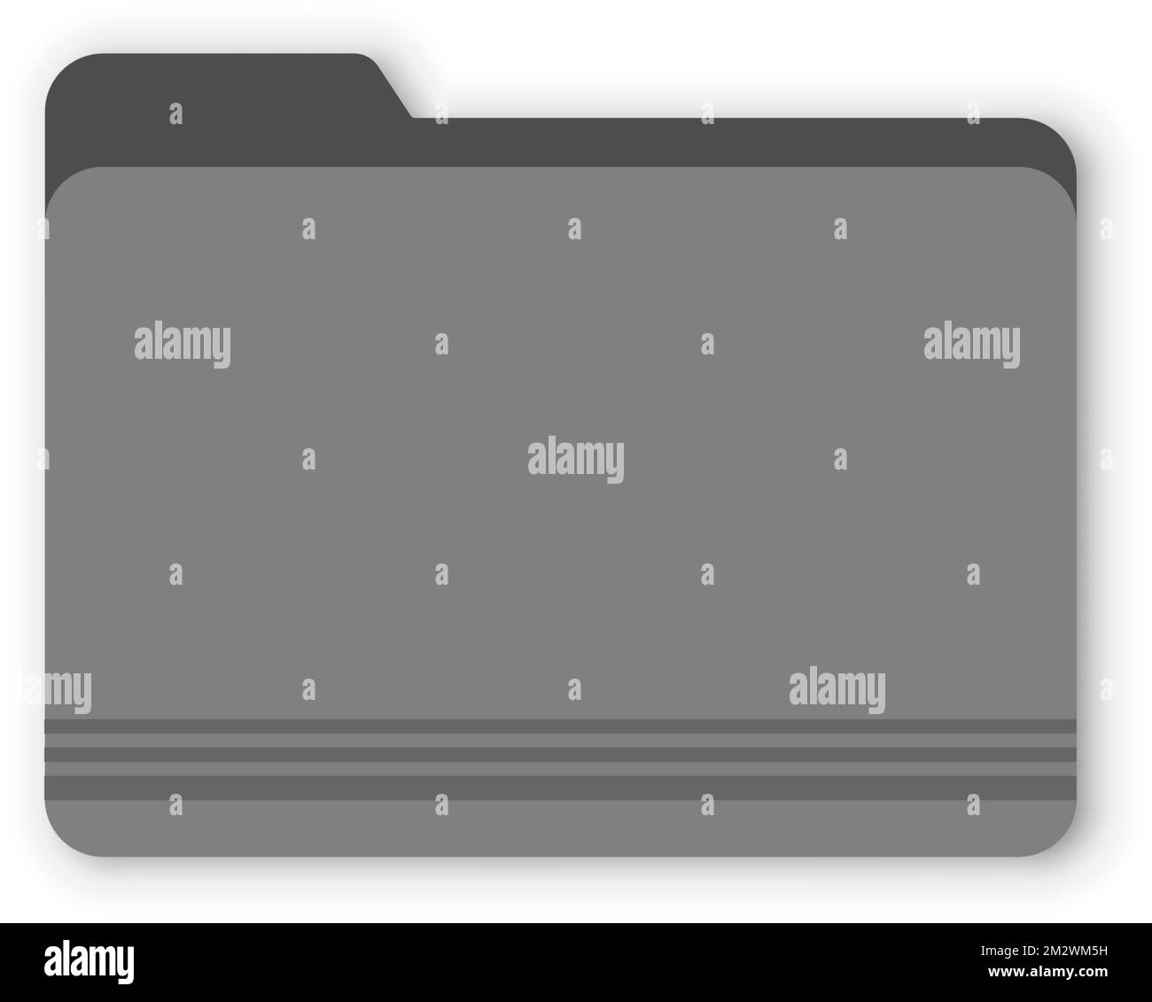 Grey folder flat vector icon isolated on a white background. Vector ...