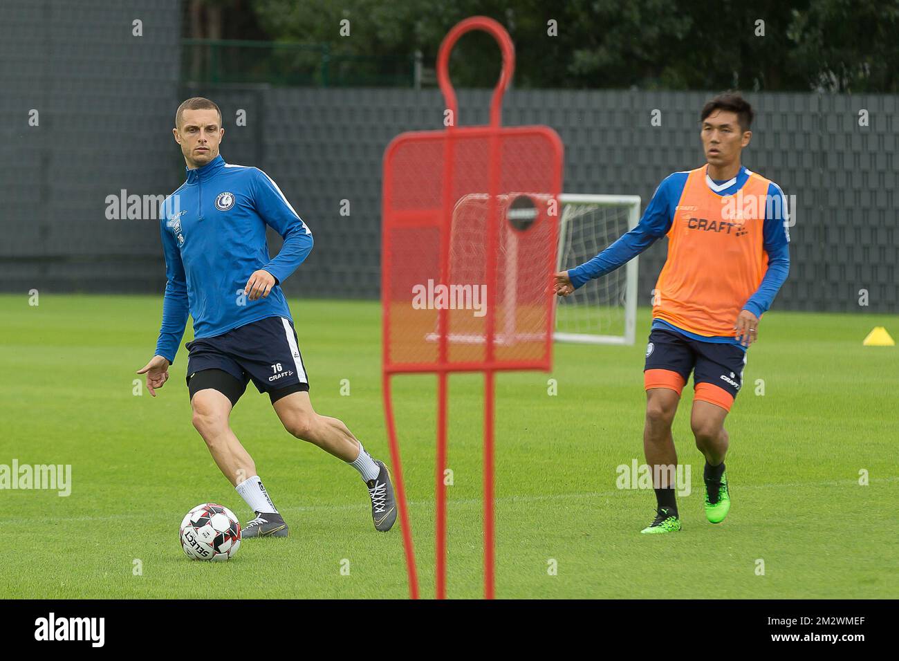 Gent's Timothy Derijck pictured during a training session of Belgian ...