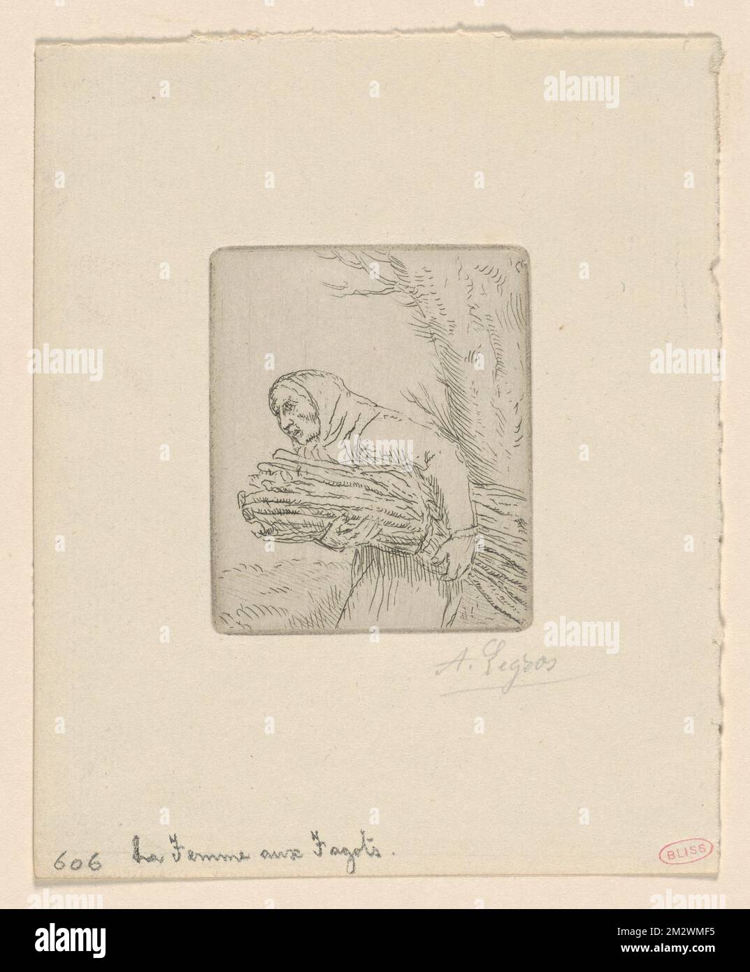 La femme aux fagots , Laborers, Older people, Fuelwood gathering ...