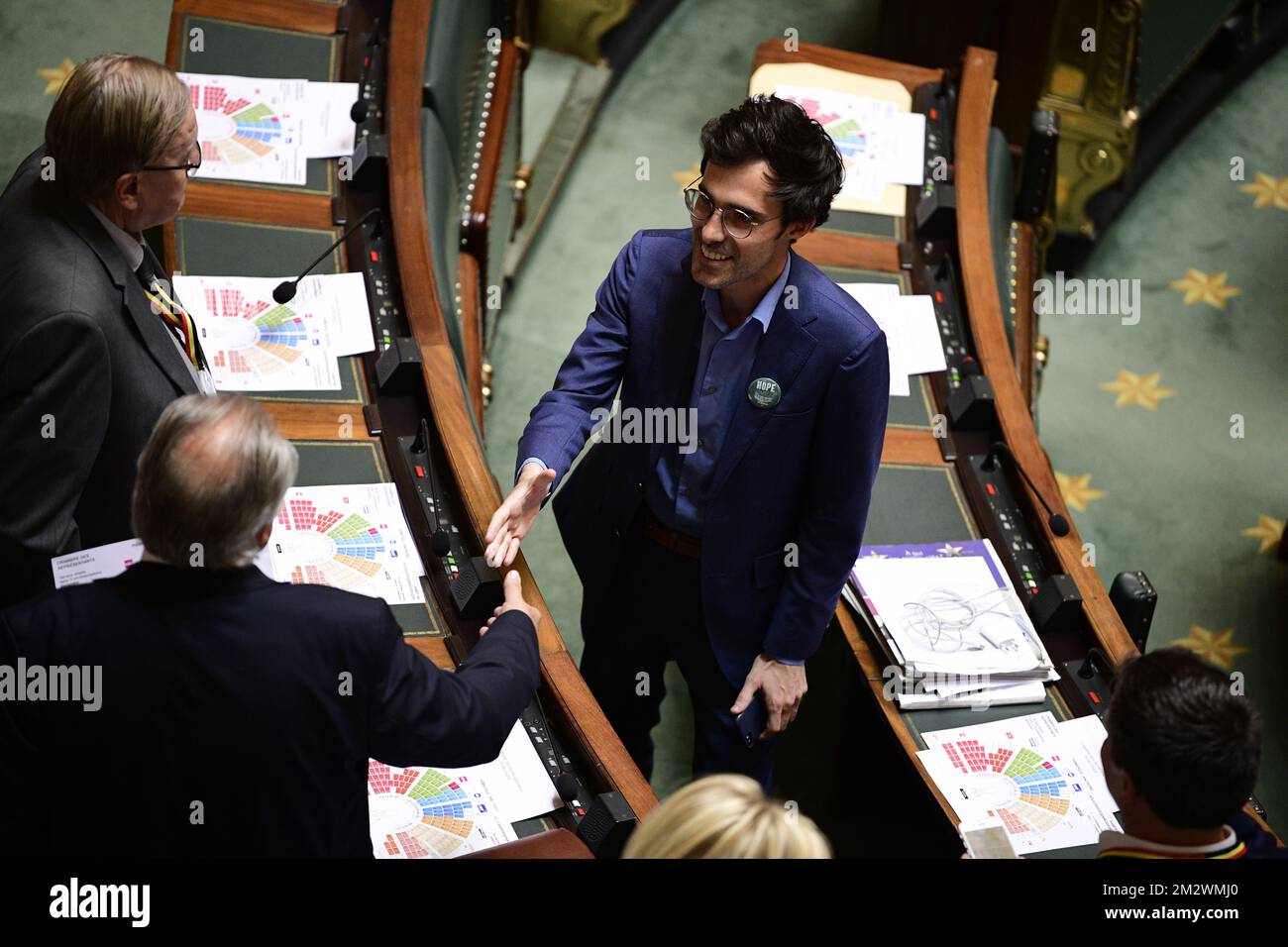 Groen's Kristof Calvo pictured at the oath ceremony at the installation ...