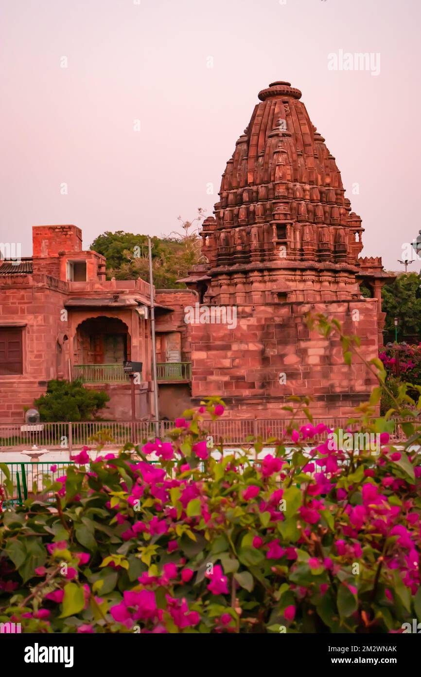ancient hindu temple architecture with bright sky from unique angle at ...