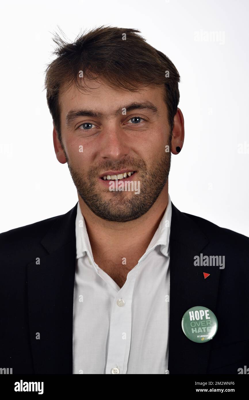 Ecolo's Simon Moutquin poses during a photoshoot, Thursday 20 June 2019 ...