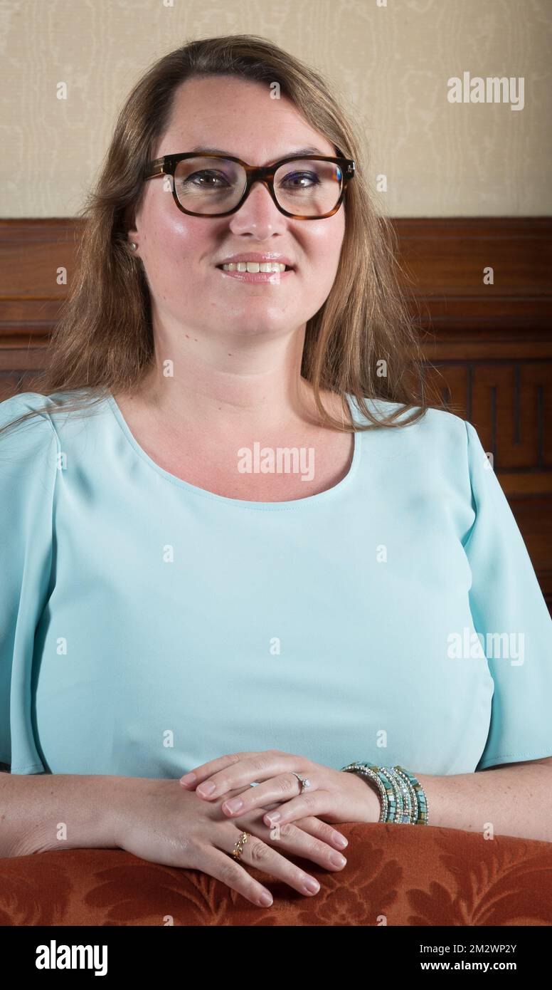 Vlaams Belang's Ellen Samyn poses during a photoshoot, Thursday 20 June ...