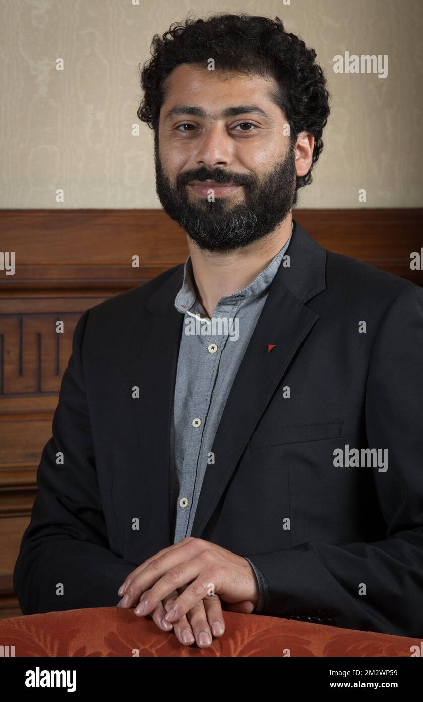 PVDA/PTB's Nabil Boukili poses during a photoshoot, Thursday 20 June 2019, at the Chamber at the ...