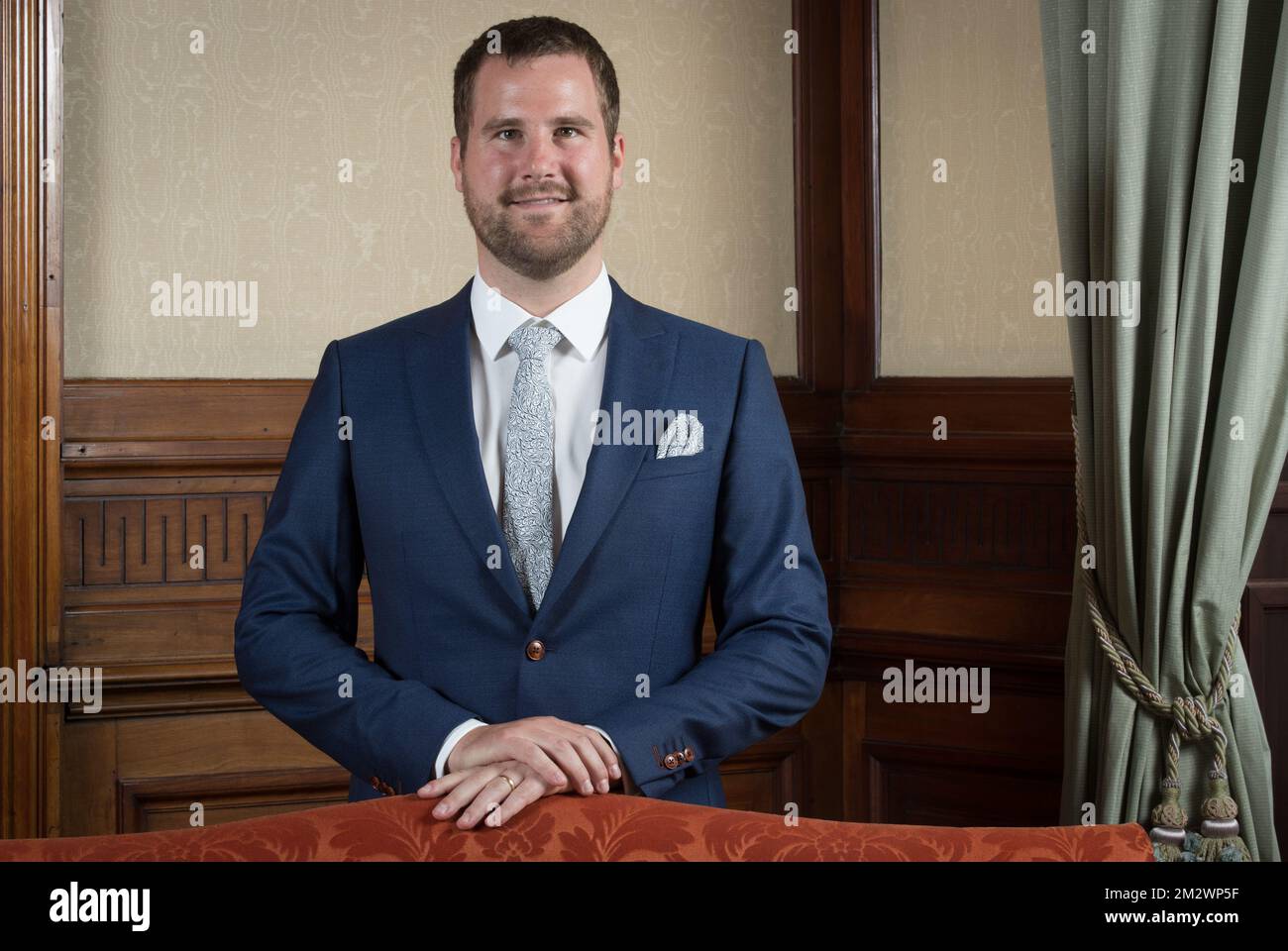 N-VA's Tomas Roggeman poses during a photoshoot, Thursday 20 June 2019 ...