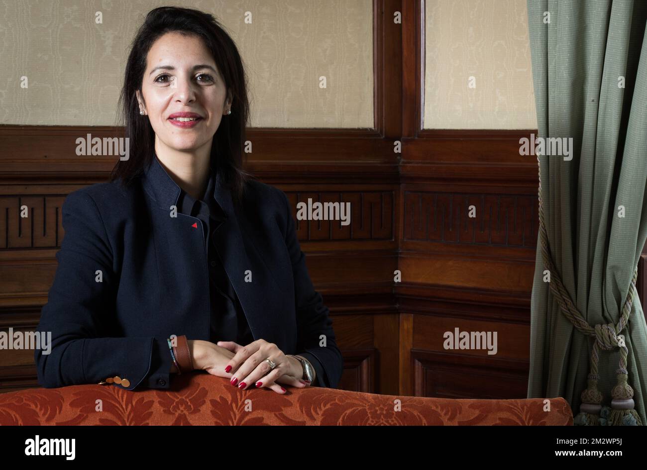 Ecolo's Zakia Khattabi poses during a photoshoot, Thursday 20 June 2019 ...