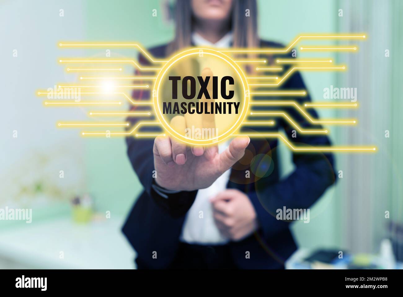 Text caption presenting Toxic Masculinity. Conceptual photo describes ...