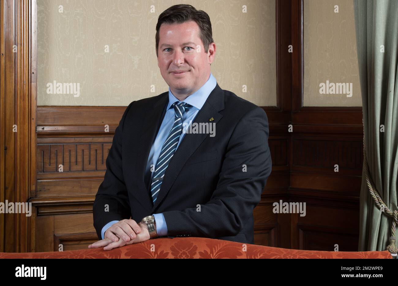 Vlaams Belang's Steven Creyelman poses during a photoshoot, Thursday 20 ...
