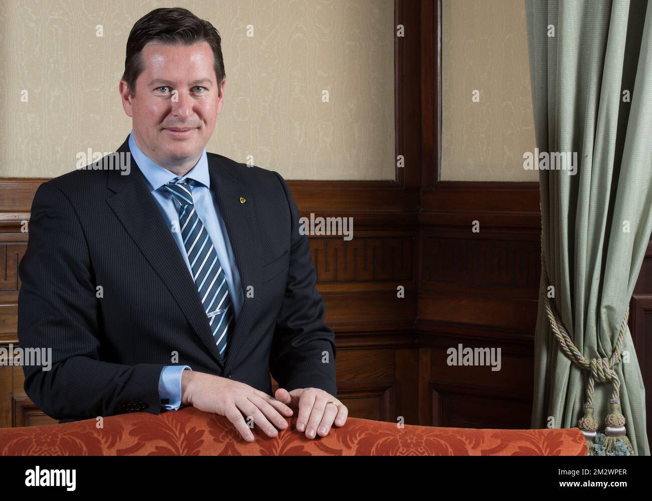 Vlaams Belang's Steven Creyelman poses during a photoshoot, Thursday 20 ...