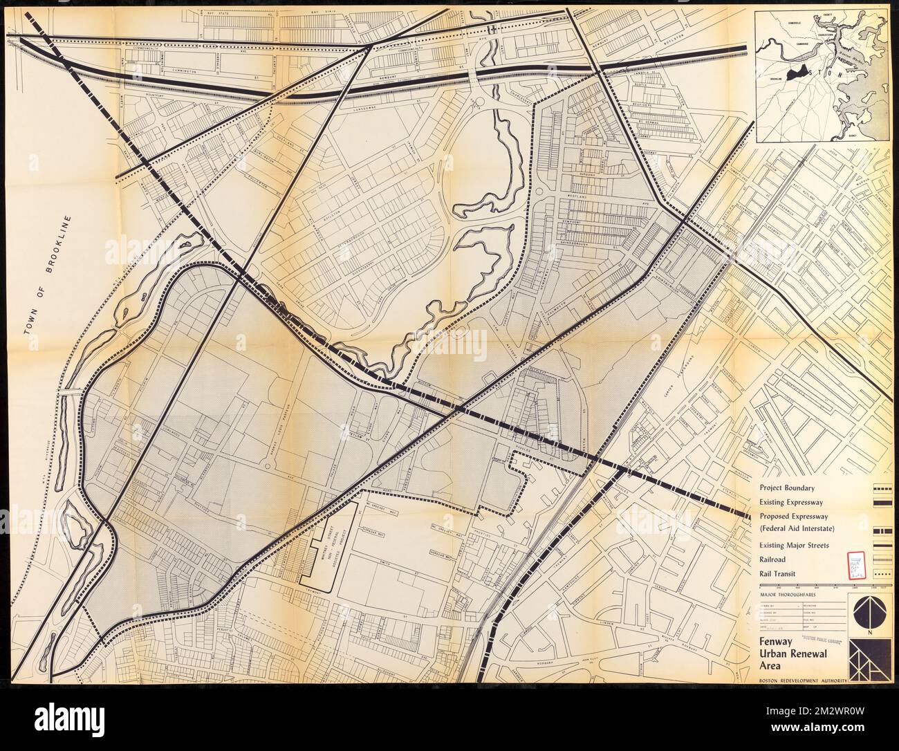 Fenway urban renewal area : major thoroughfares , Fenway Boston, Mass ...