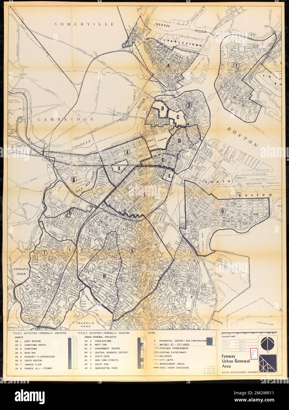 Fenway urban renewal area : locality map , Fenway Boston, Mass., Maps ...