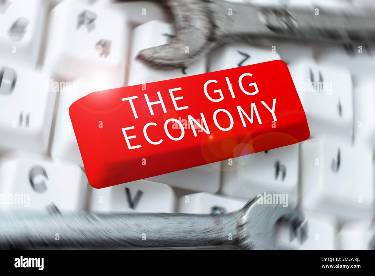 Conceptual caption The Gig Economy. Concept meaning Market of Short ...