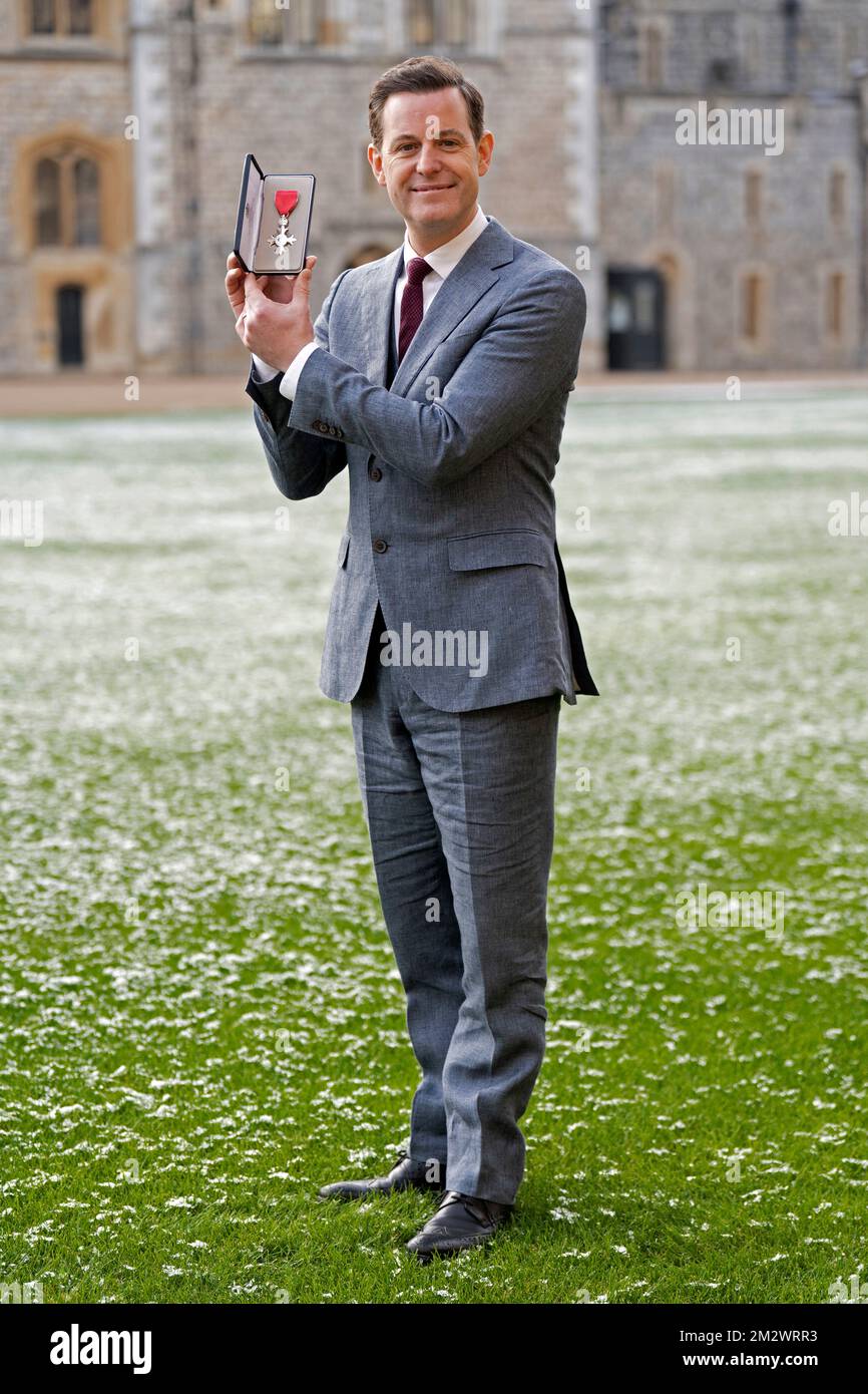 Matt Baker after being made an MBE (Member of the Order of the British ...