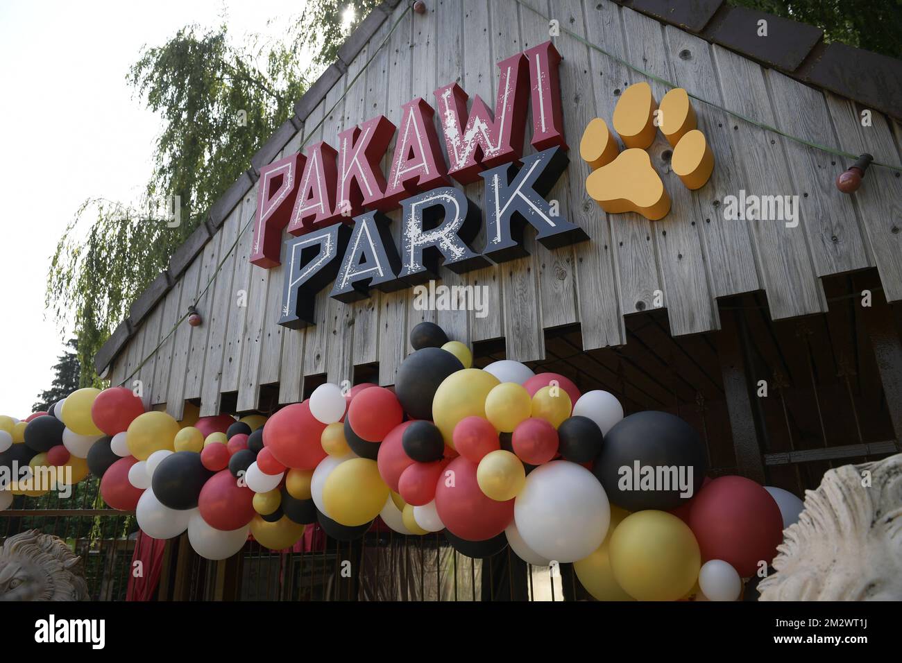 Illustration picture shows the new logo before the inauguration of the ...