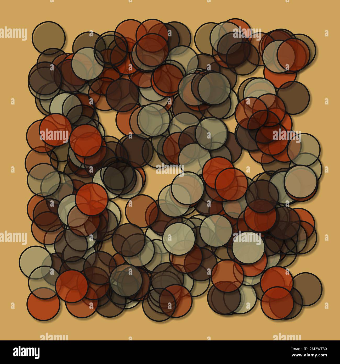 Circle shadows generative art background art illustration Stock Vector ...