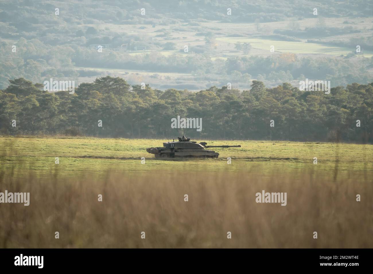 a British army FV4034 Challenger 2 ii main battle tank on a military ...
