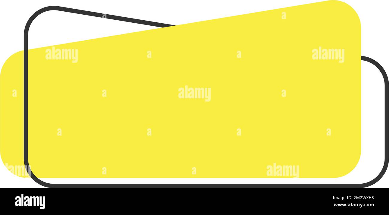 Set of modern vector banners. Flat geometric shapes of yellow color ...
