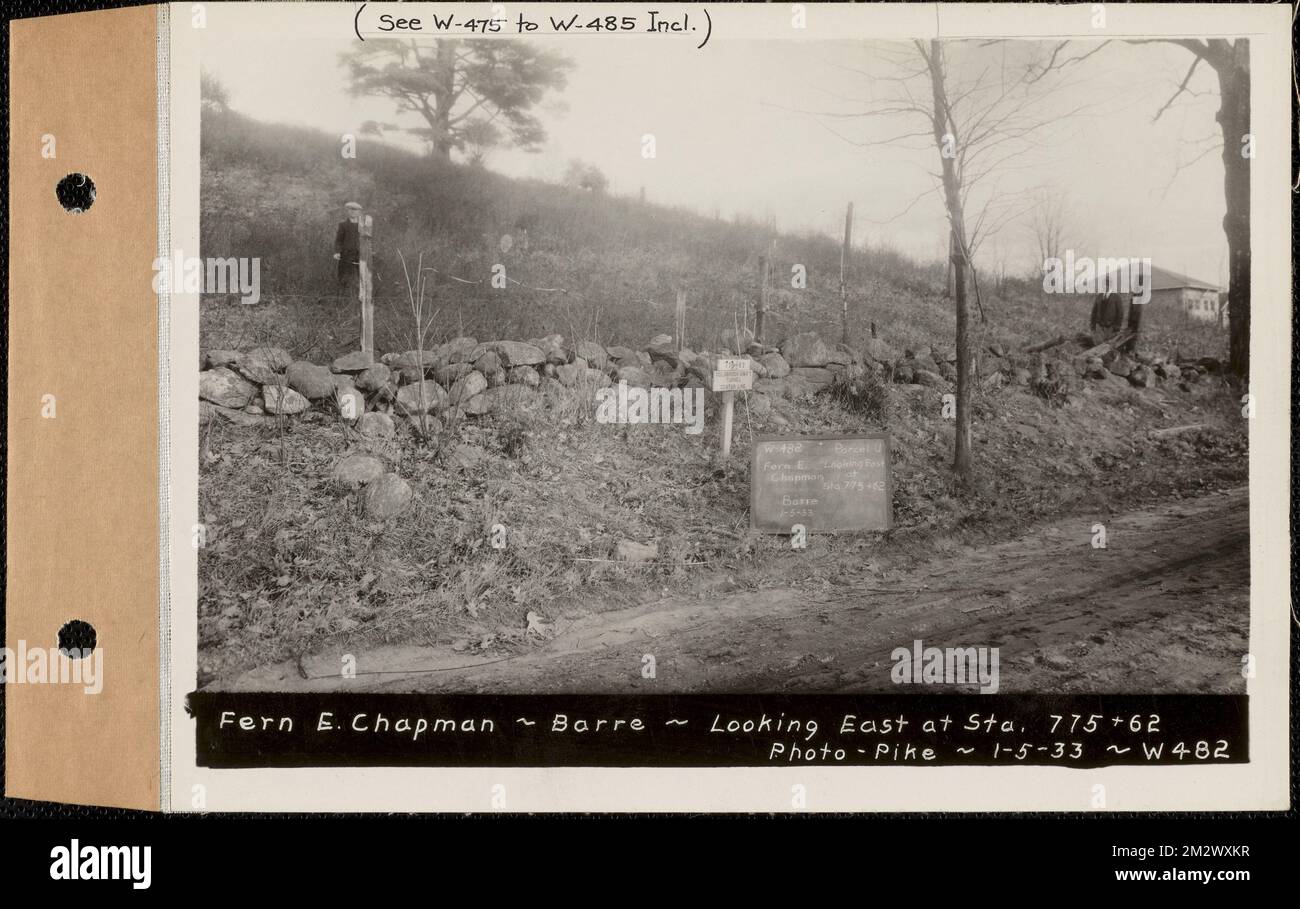 Fern E. Chapman, looking east at Station 775+62, Barre, Mass., Jan. 5 ...