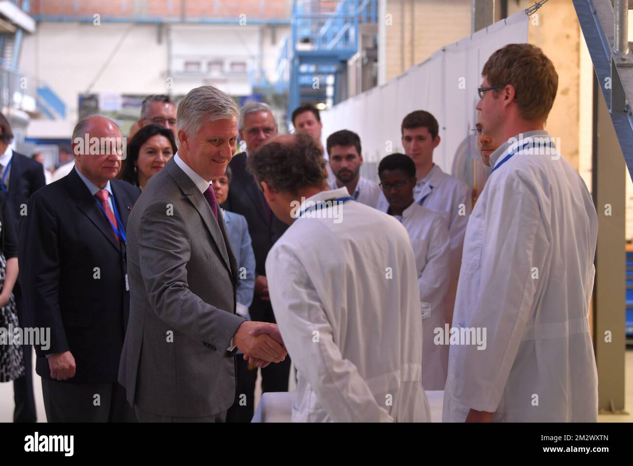 King Philippe - Filip of Belgium pictured during a visit of Belgian ...