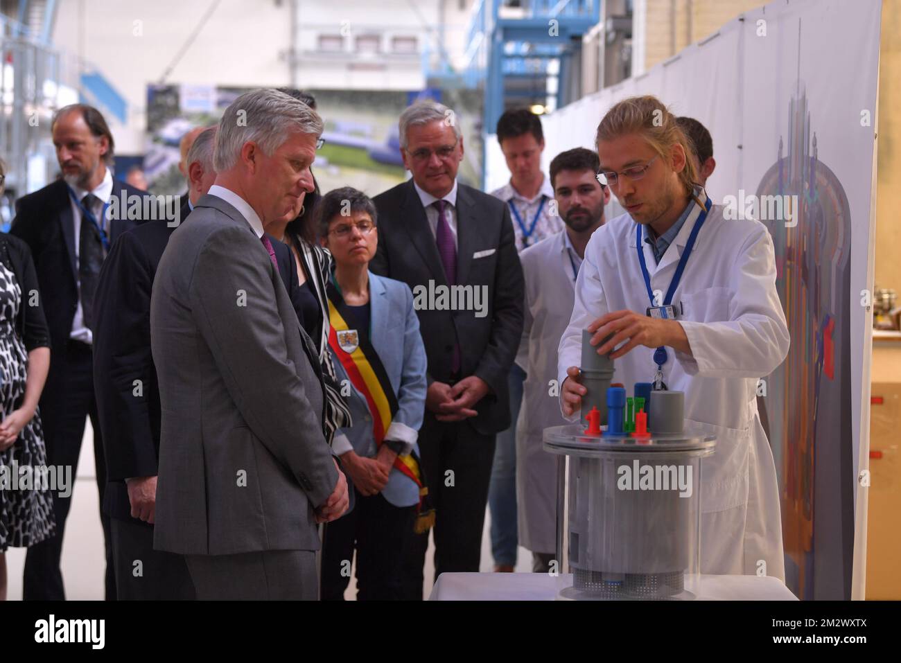 King Philippe - Filip of Belgium pictured during a visit of Belgian ...
