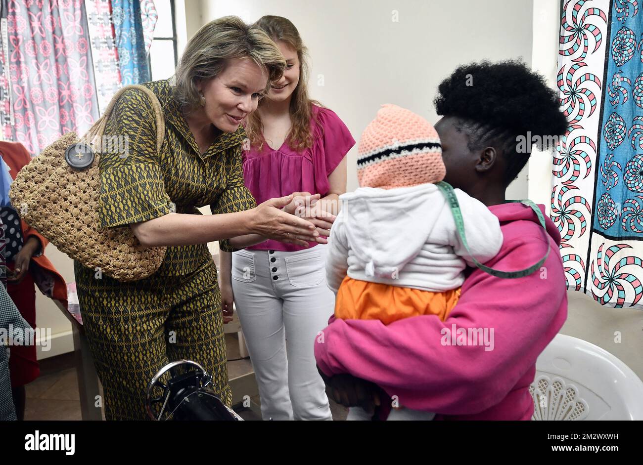 Queen Mathilde of Belgium and Crown Princess Elisabeth pictured at a ...