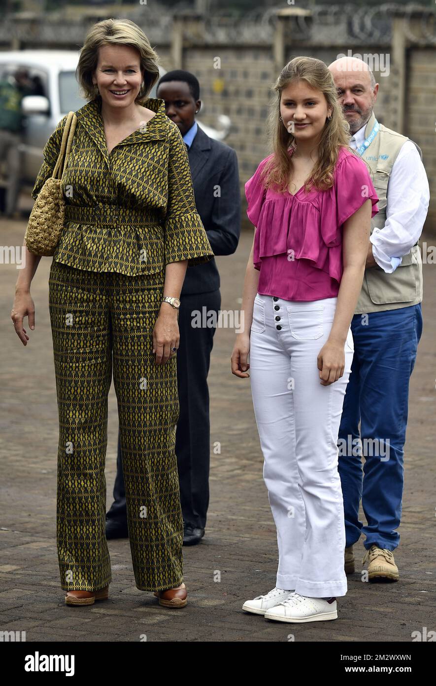 Queen Mathilde of Belgium and Crown Princess Elisabeth pictured at a ...