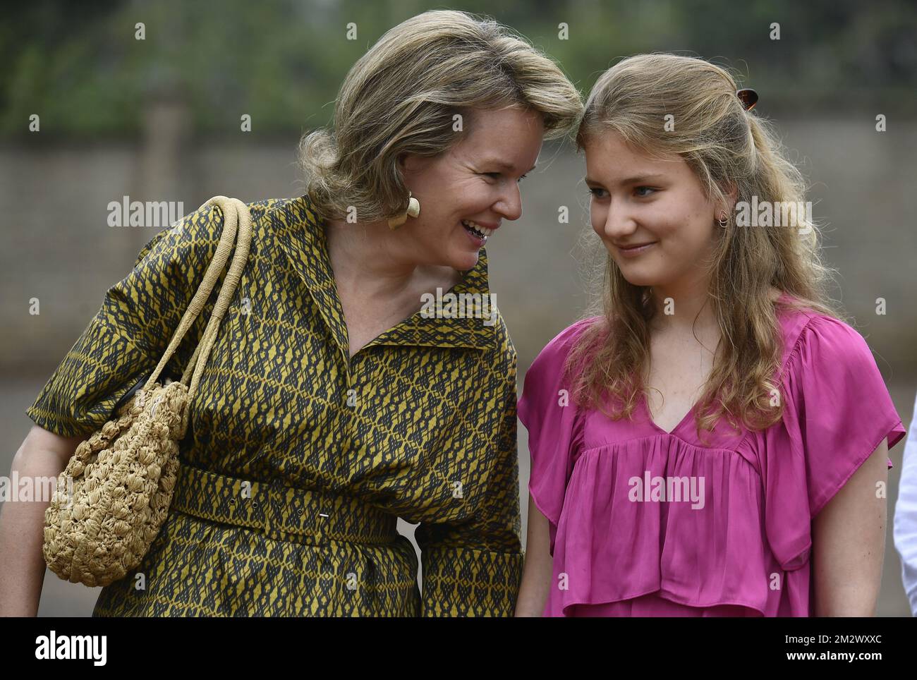 Queen Mathilde of Belgium and her daughter Crown Princess Elisabeth ...