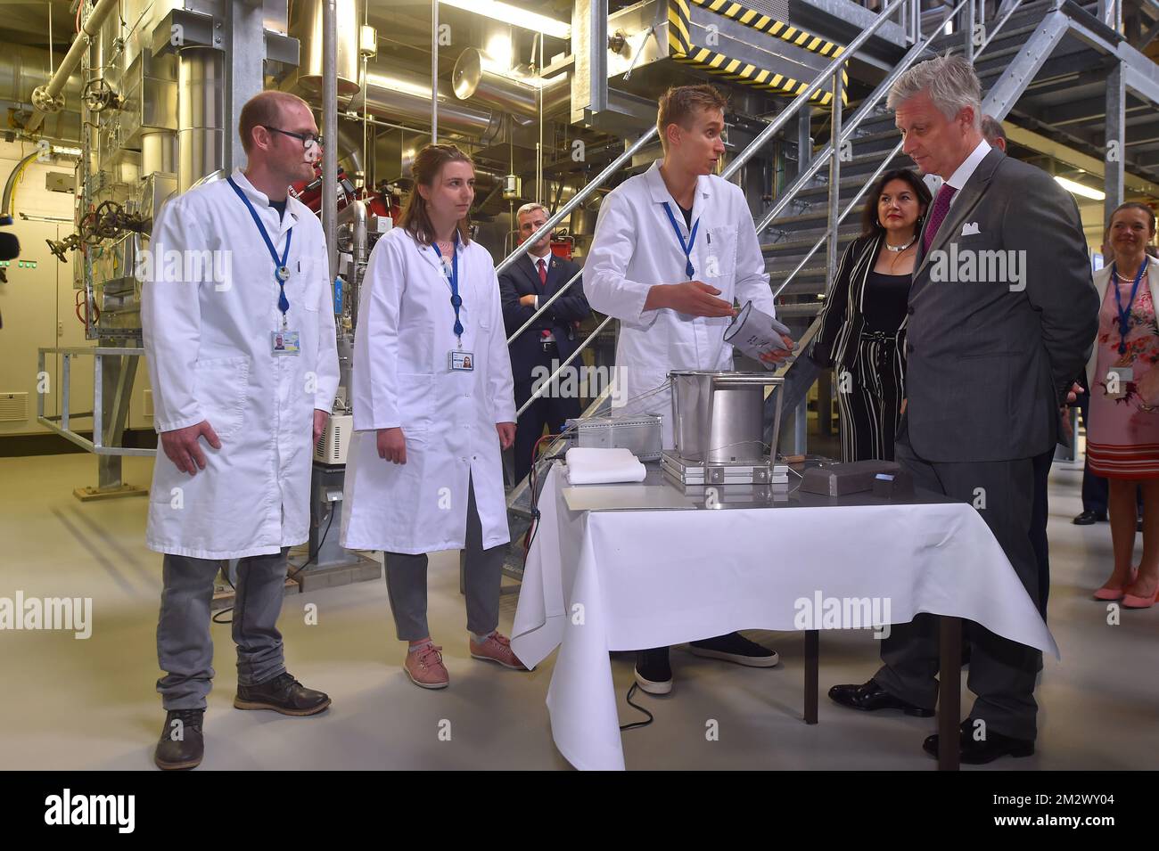 King Philippe - Filip of Belgium pictured during a visit of Belgian ...