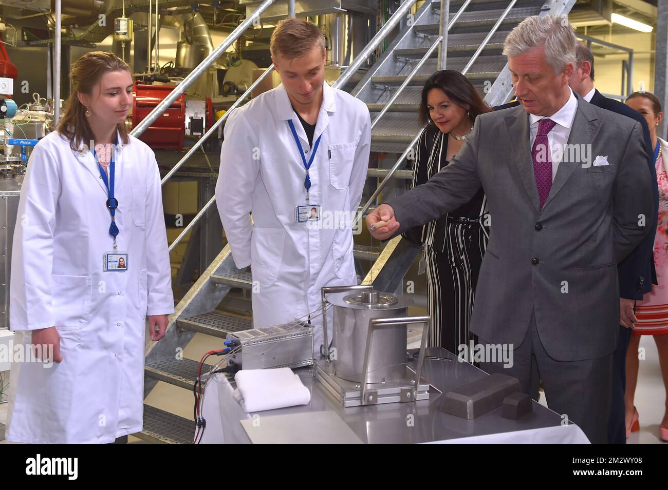 King Philippe - Filip of Belgium pictured during a visit of Belgian ...