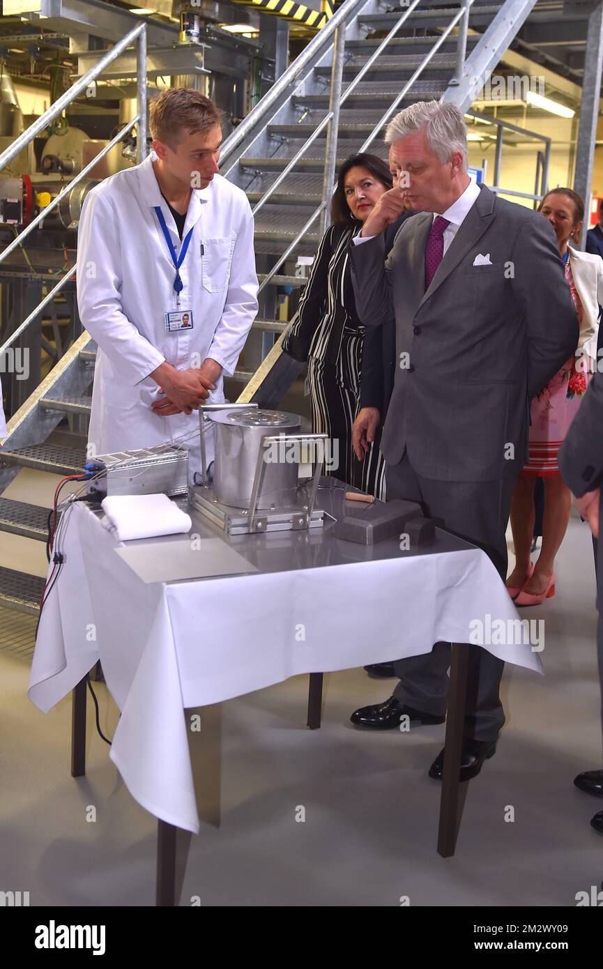 King Philippe - Filip of Belgium pictured during a visit of Belgian ...