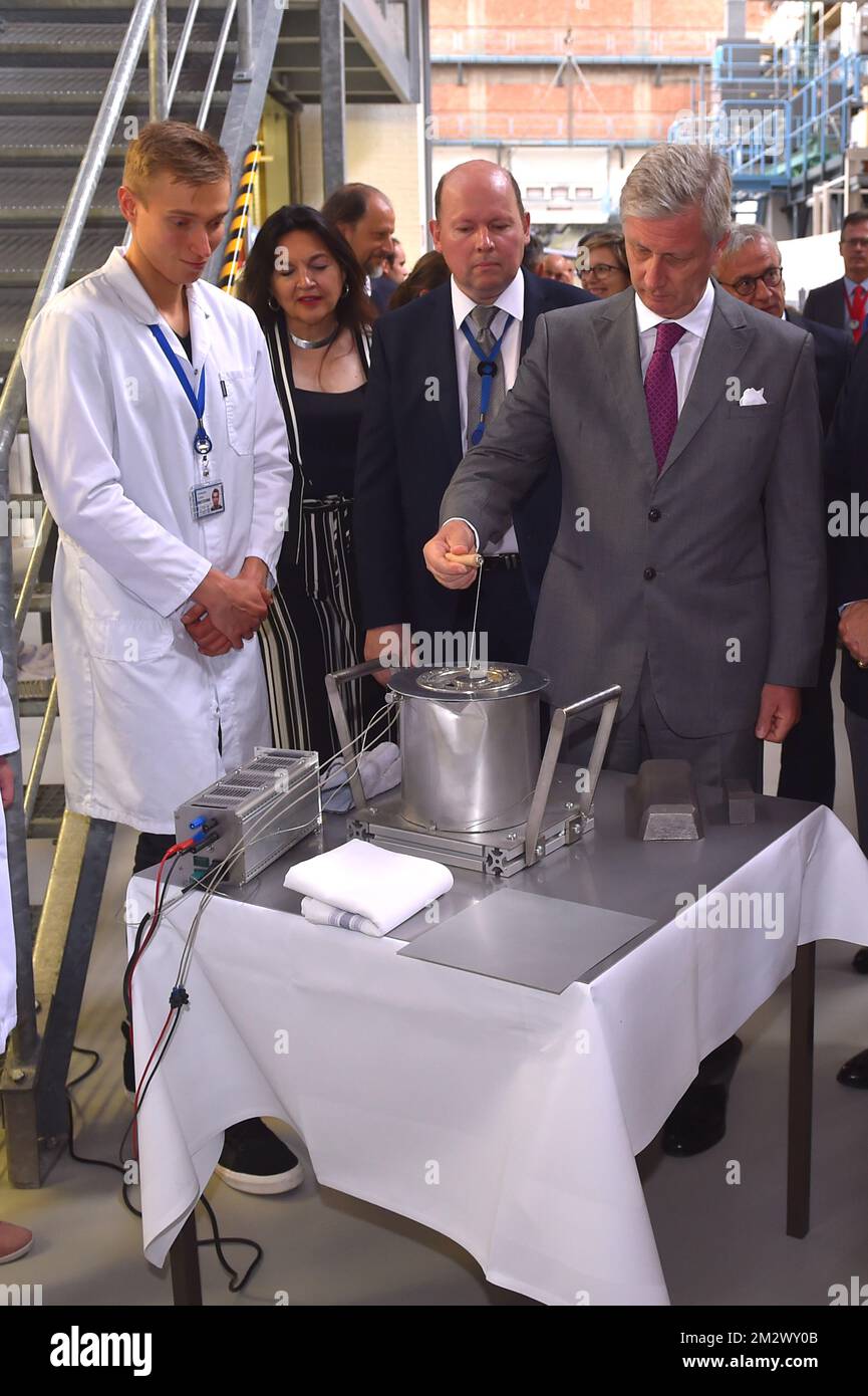 King Philippe - Filip of Belgium pictured during a visit of Belgian ...